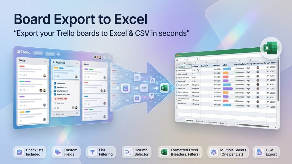 Board Export to Excel Power-Up | Trello